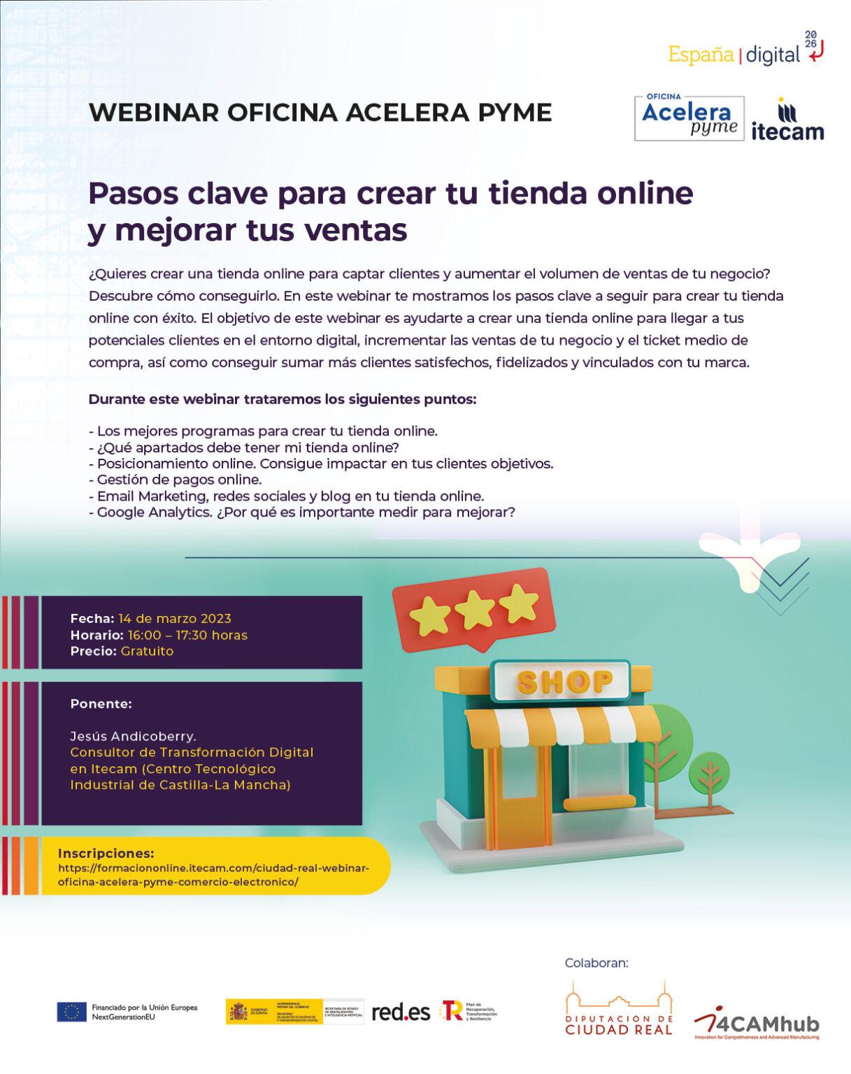 Webinar: pasos para crear tu tienda online y mejorar tus ventas - Adiman